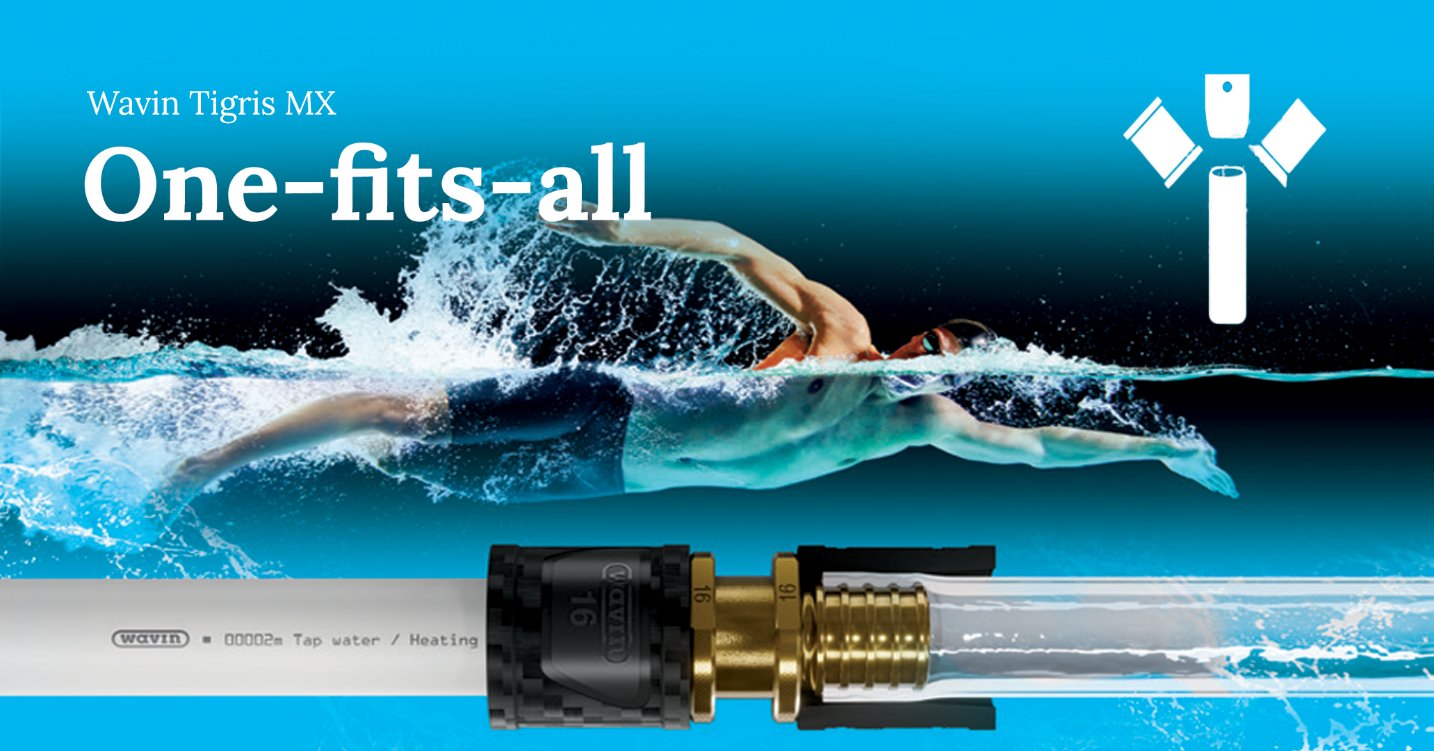 Tigris MX - Eén Wavin buis geschikt voor alle Wavin fittingen